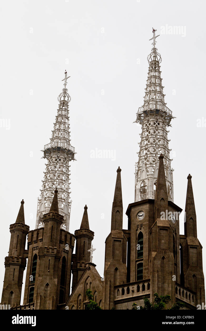 Indonesia jakarta cathedral catholic church hi-res stock photography ...