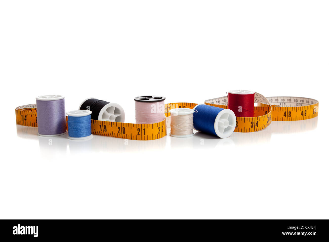Black white sewing threads hi-res stock photography and images - Alamy