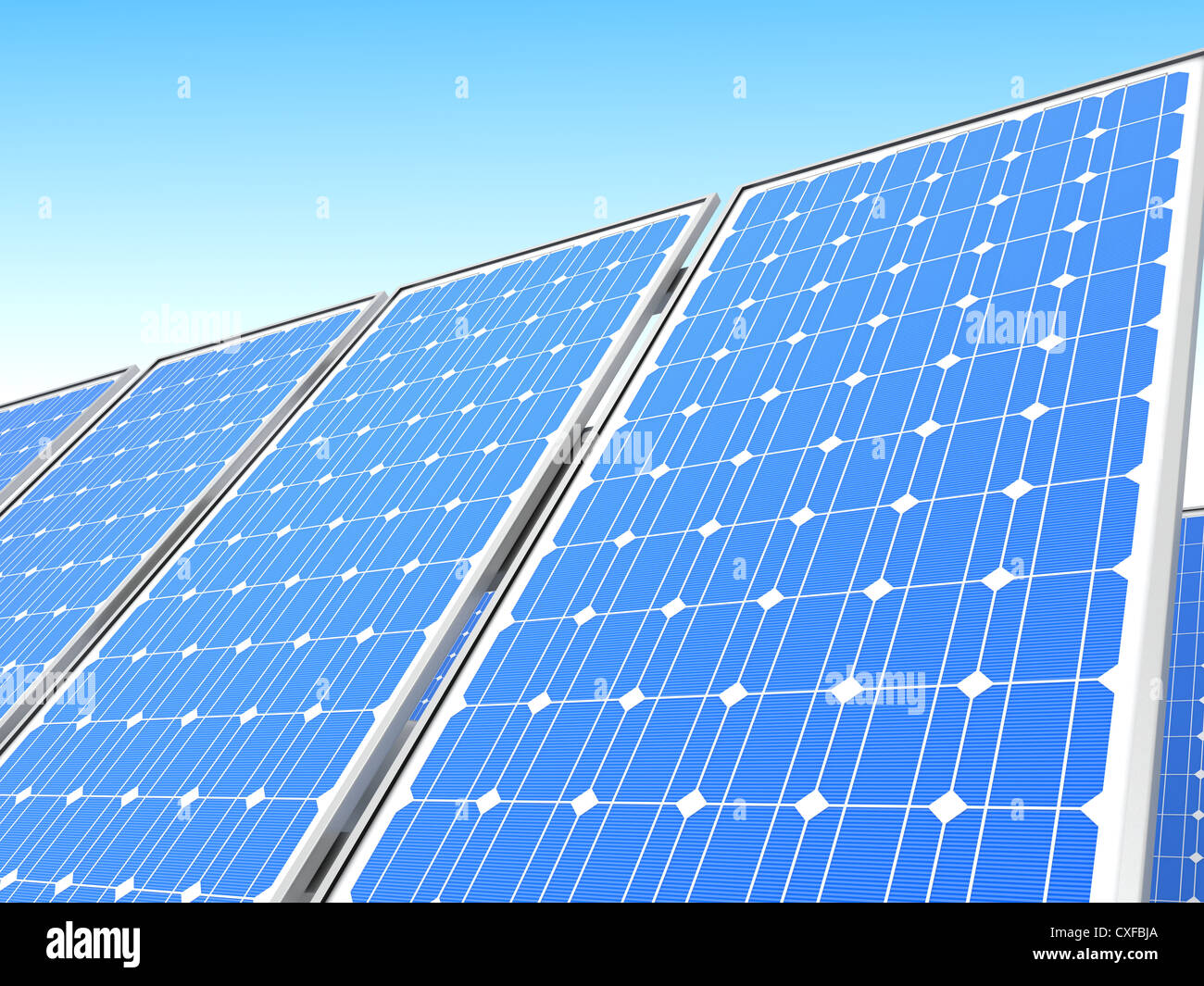 Modern Solar panel on white background (done in 3d Stock Photo - Alamy