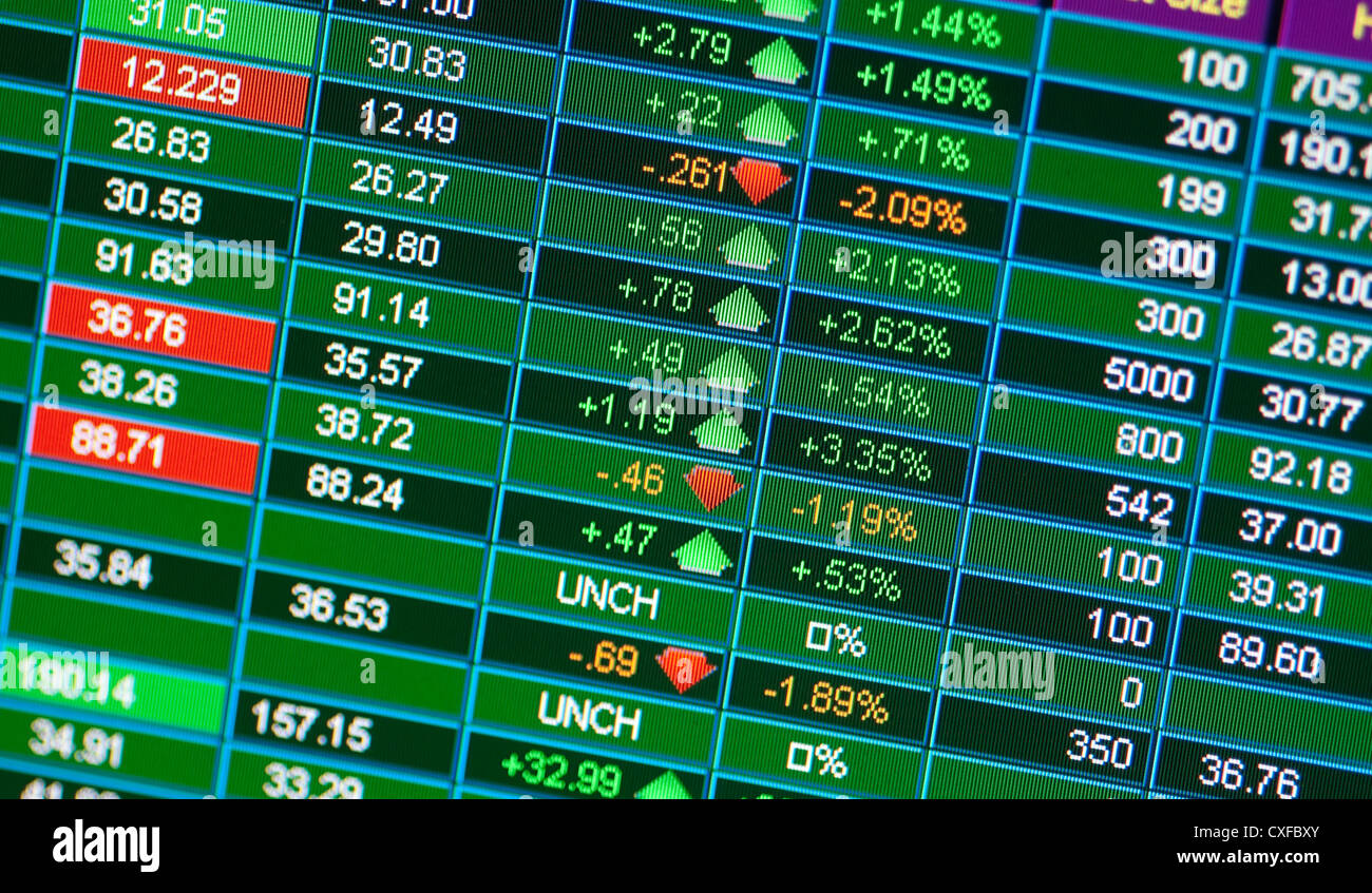 Electronic trading board hi-res stock photography and images - Alamy