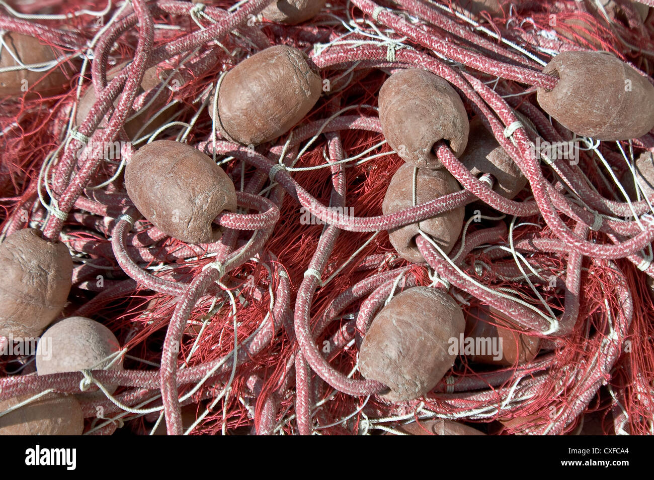 Fishing net with floats Stock Photo - Alamy