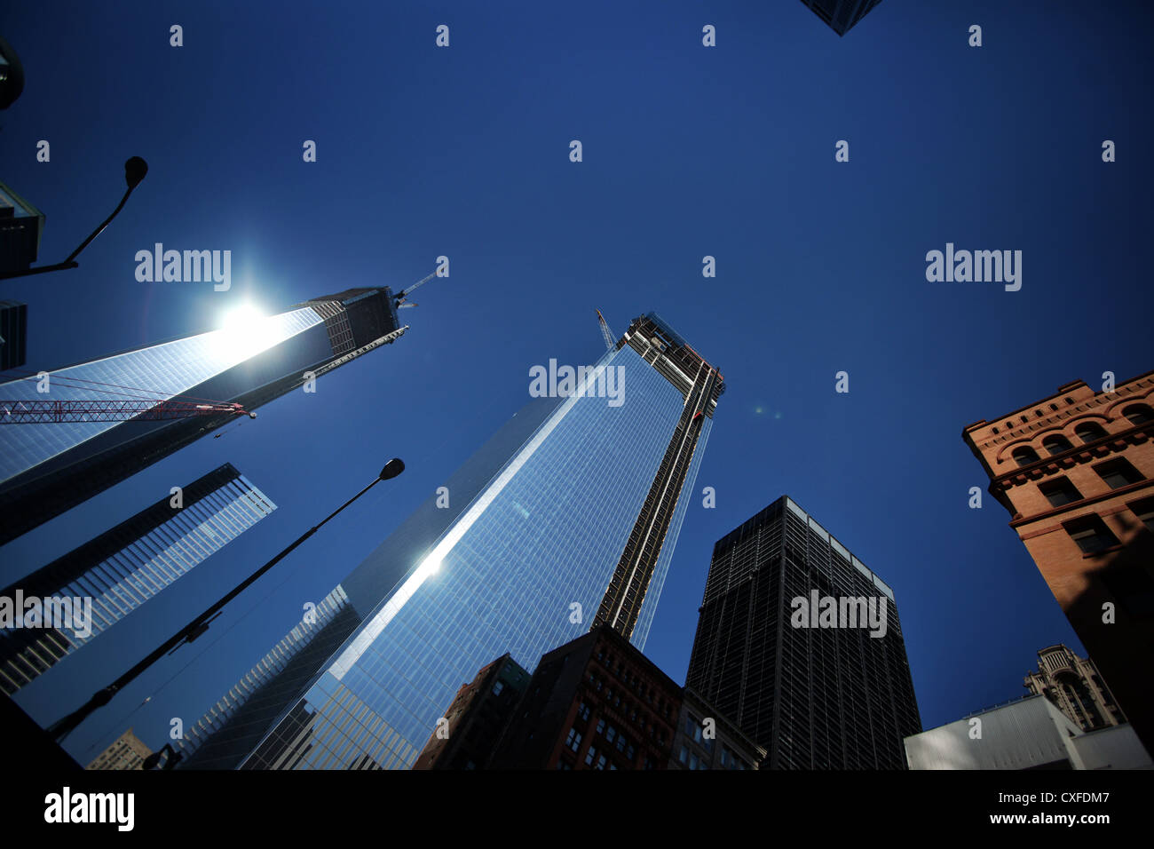 The construction of the freedom tower at ground zero, new york city ...