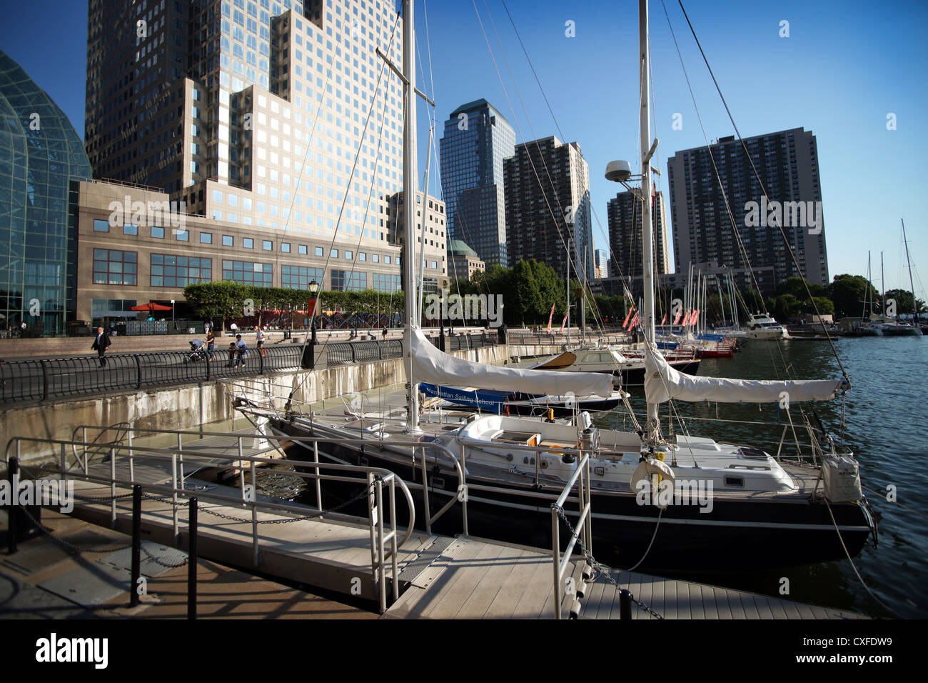 North Cove Marina at the World Financial Center in Manhattan, New York ...