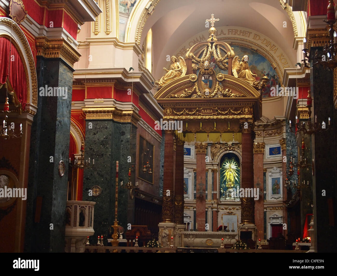 Nice indoors of a church Stock Photo - Alamy