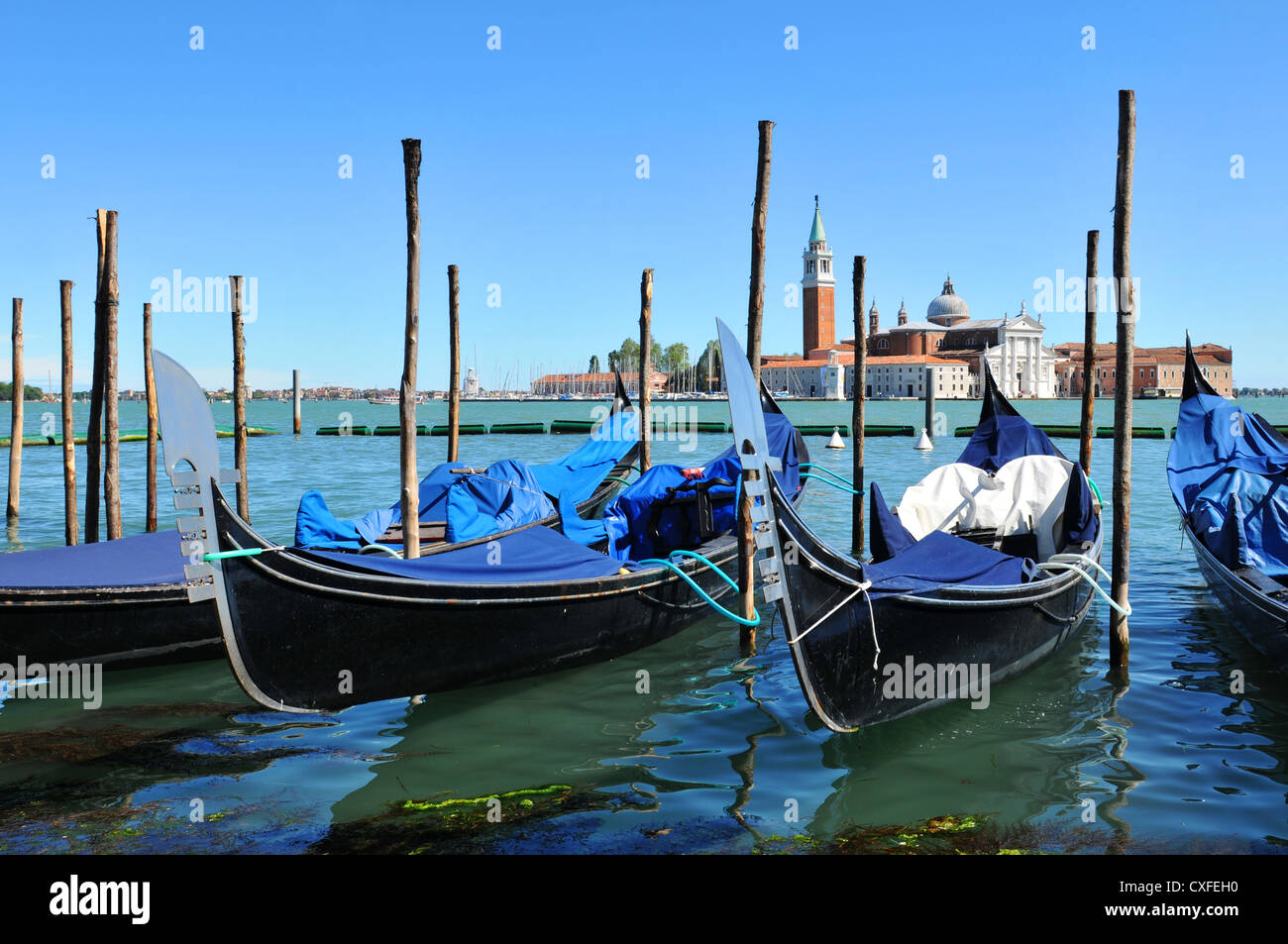 Detail of gondola by Grand Canal in Venice, Italy Stock Photo - Alamy
