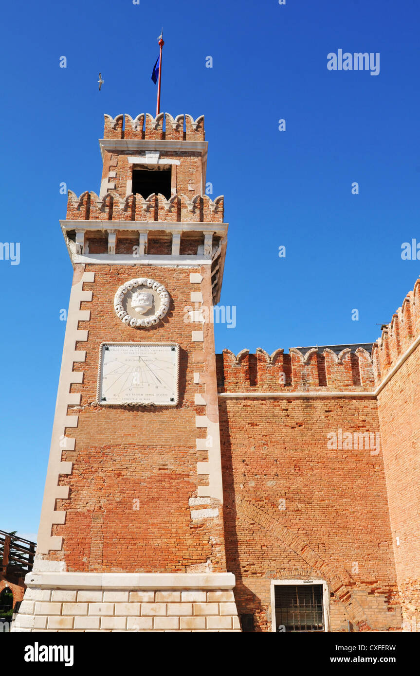 Architectural detail of castle at Arsenal, Venice (Italy Stock Photo ...
