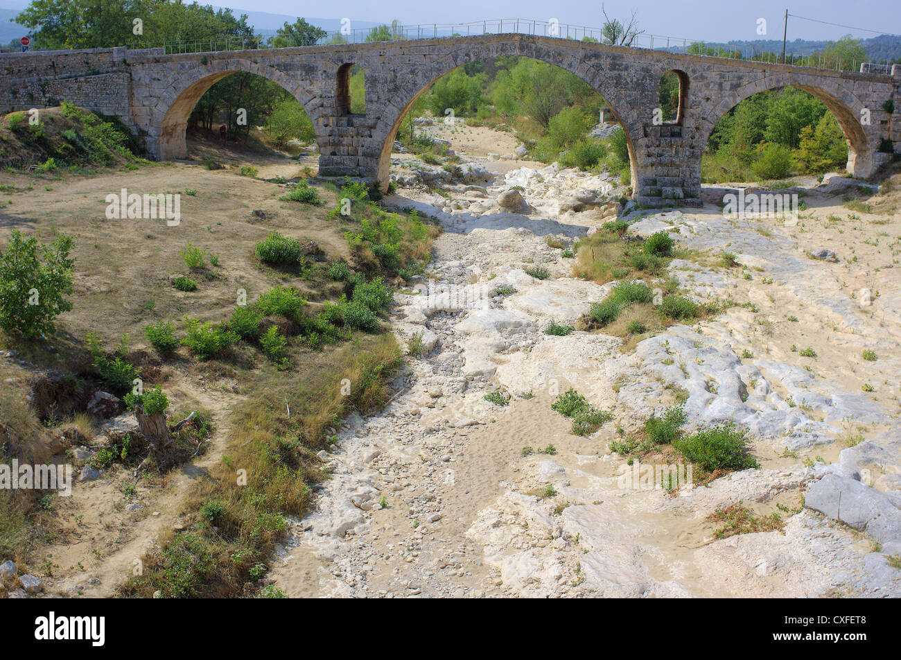 Ancient Roman Arch pont Julien near Bonnieux Provence Vaucluse Stock ...