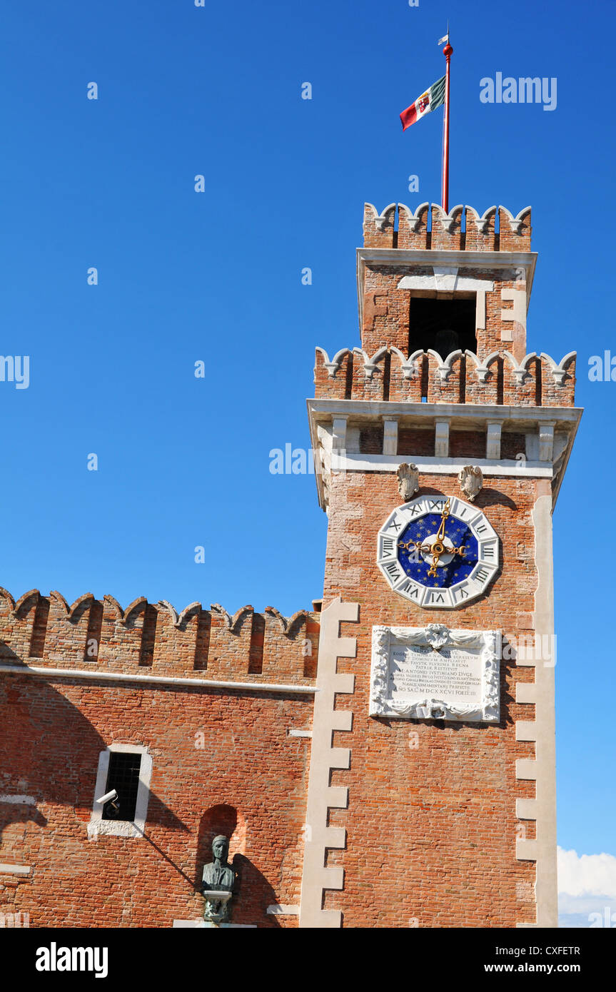 Architectural detail of castle at Arsenal, Venice (Italy Stock Photo ...