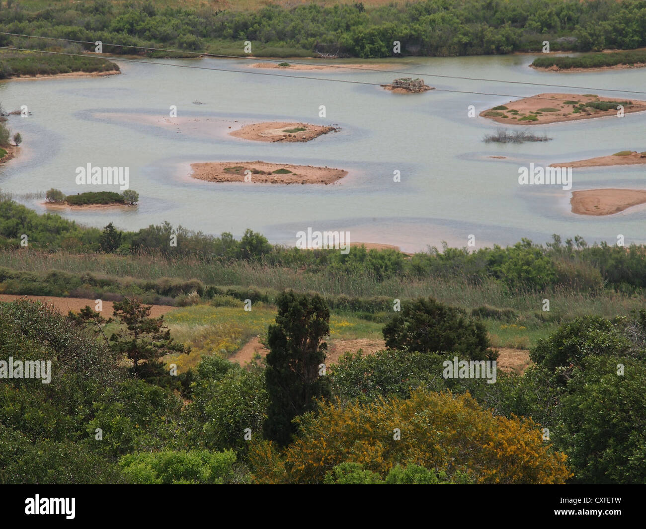 A like with lots of small islands Stock Photo - Alamy