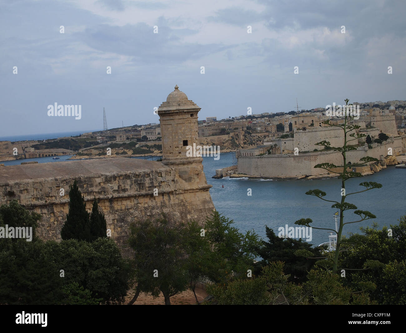 A view at Valletta port Stock Photo - Alamy