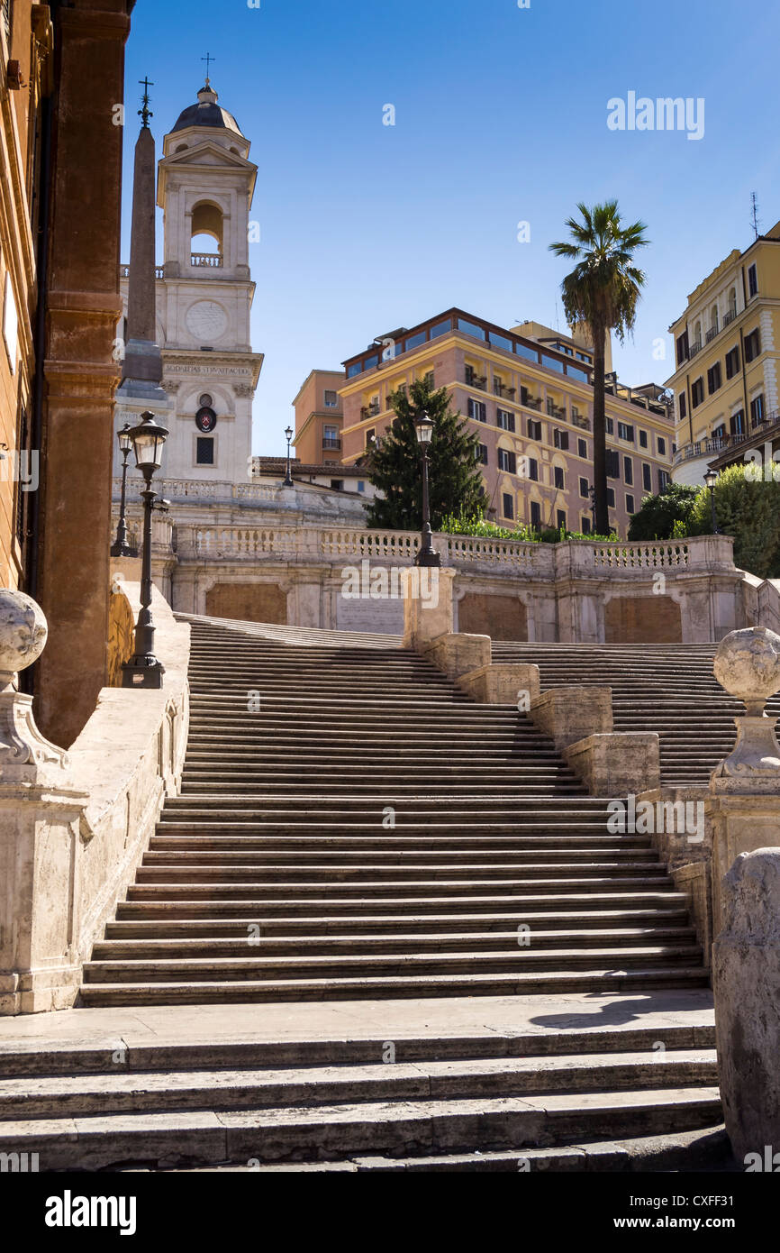 famous staircase of Trinity of the Hill in Rome Stock Photo - Alamy