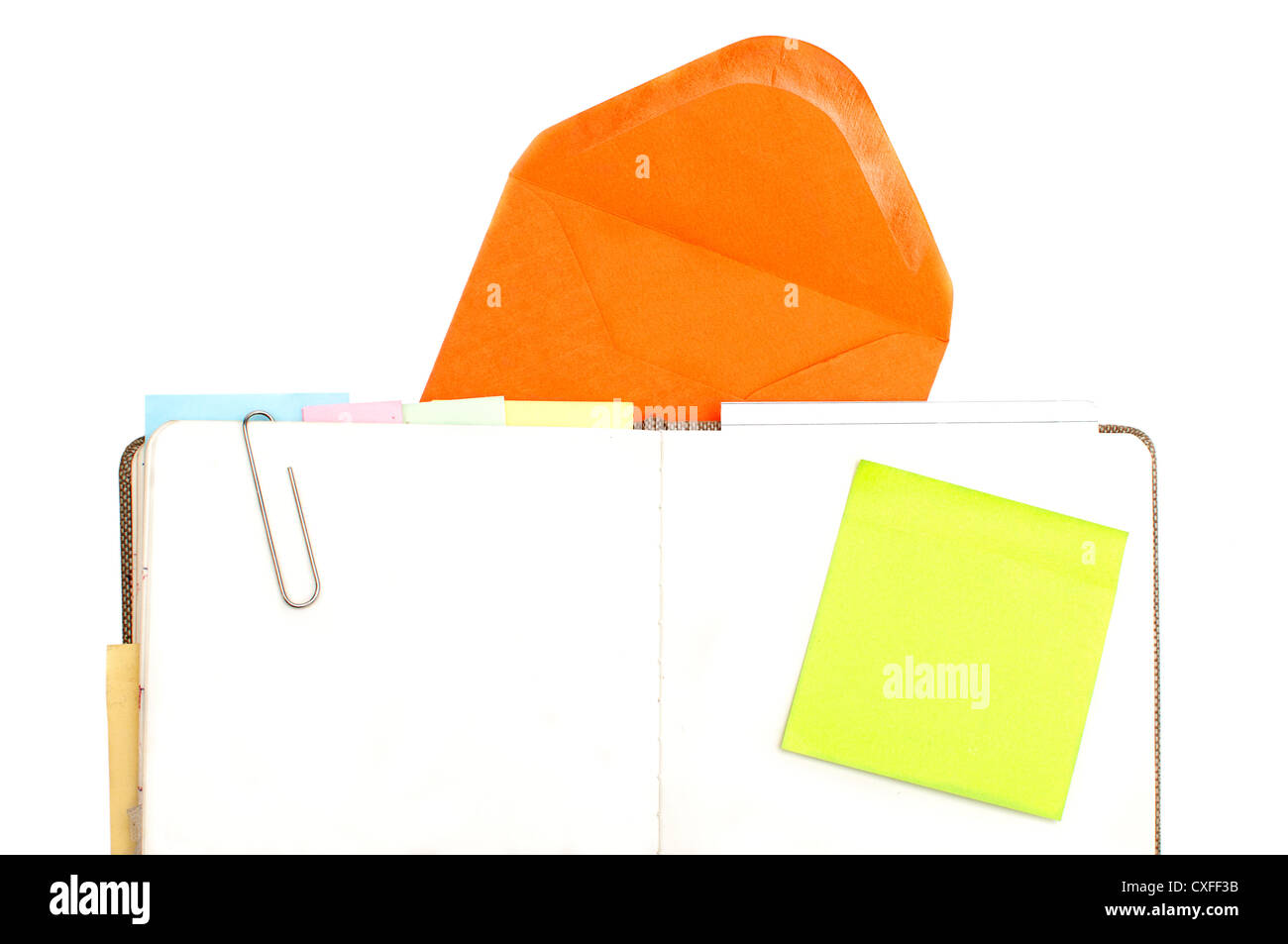 Notepad with blank notes, isolated on white background Stock Photo - Alamy