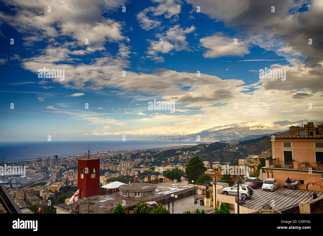 view of Genoa from above Stock Photo - Alamy