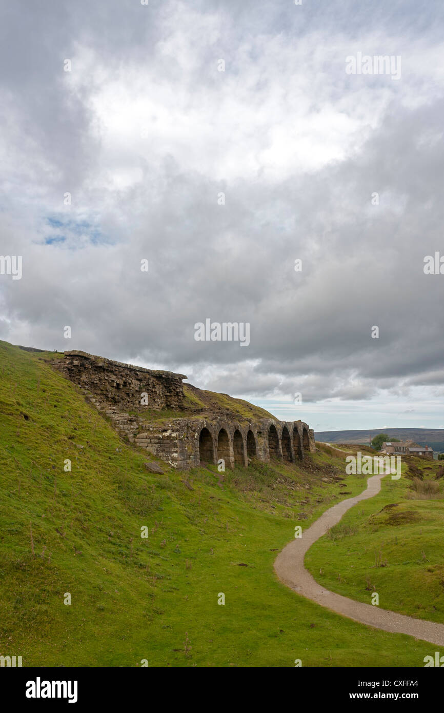 Old iron works, Chimney Bank, Rosedale, North Yorkshire, England. UK ...