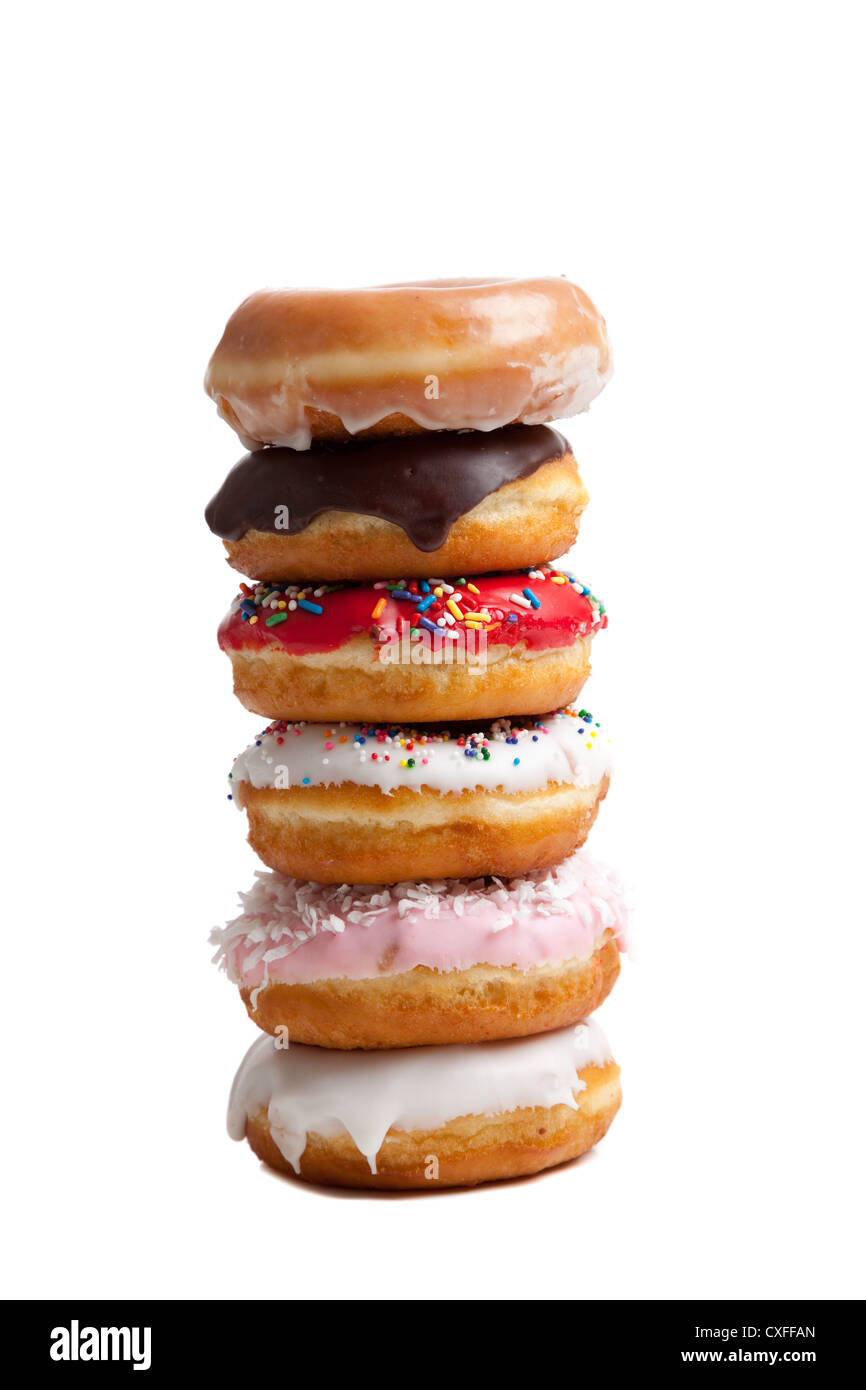 Stacked chocolate donuts hi-res stock photography and images - Alamy