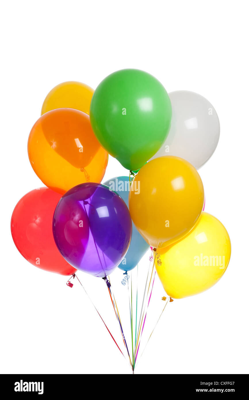 Bouquet of colored balloons Stock Photo - Alamy