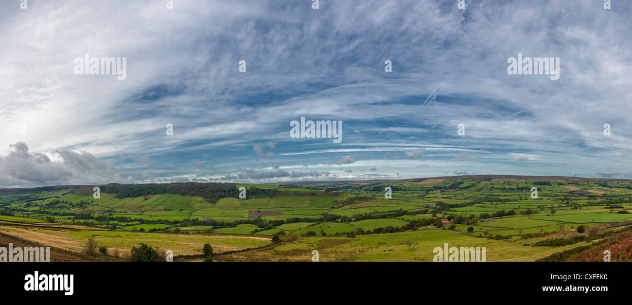 A panoramic view of the Rosedale Valley taken from Chimney Bank ...