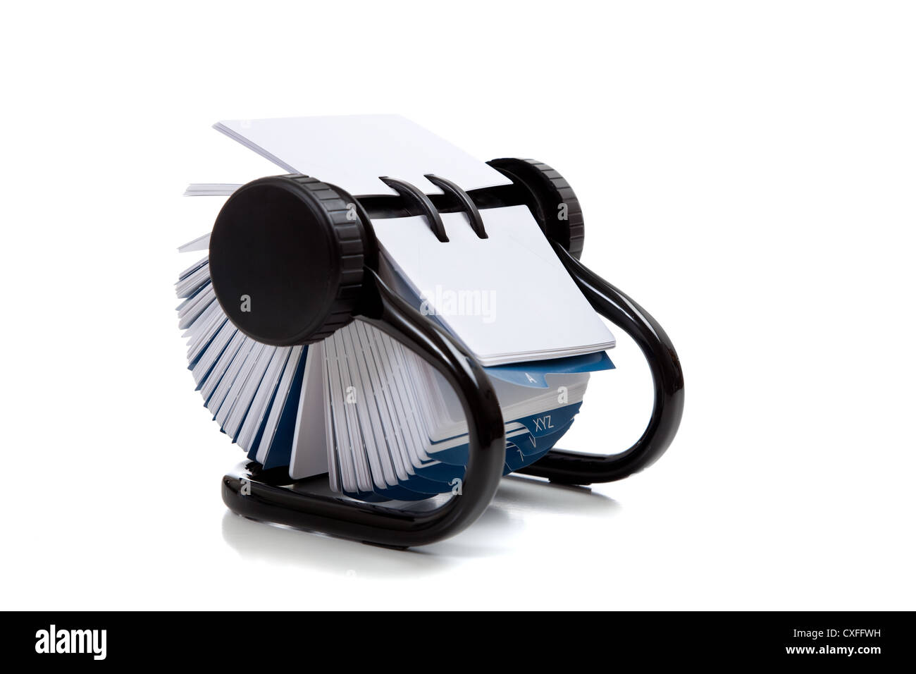 Rolodex on a white background Stock Photo - Alamy
