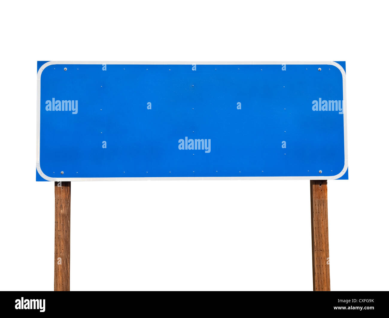 Blank blue road sign isolated with clipping path Stock Photo - Alamy