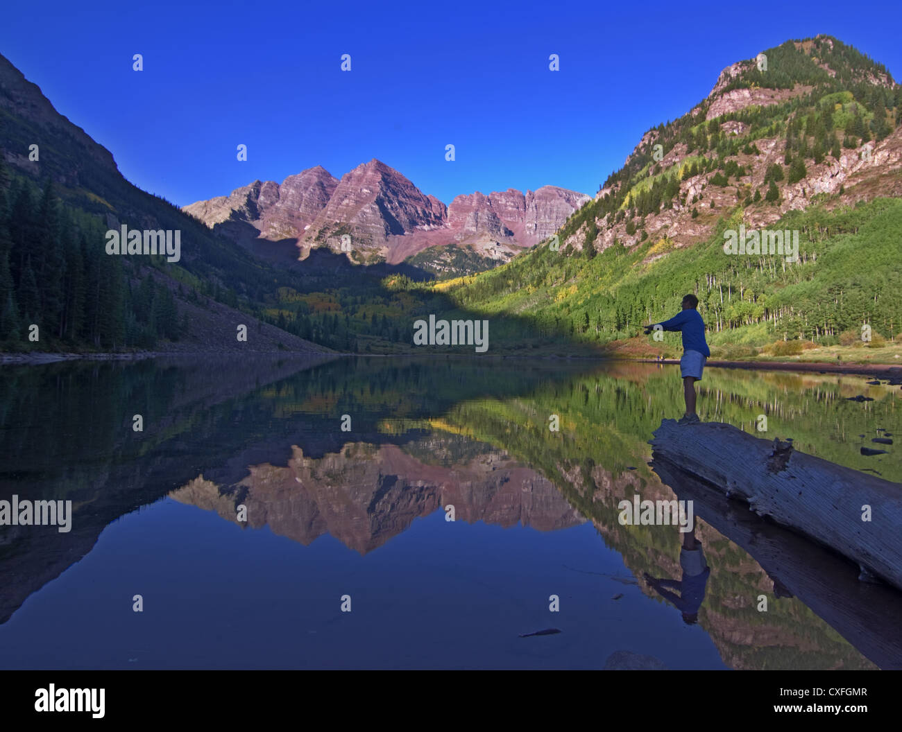 Colorado maroon bells fishing hi-res stock photography and images - Alamy