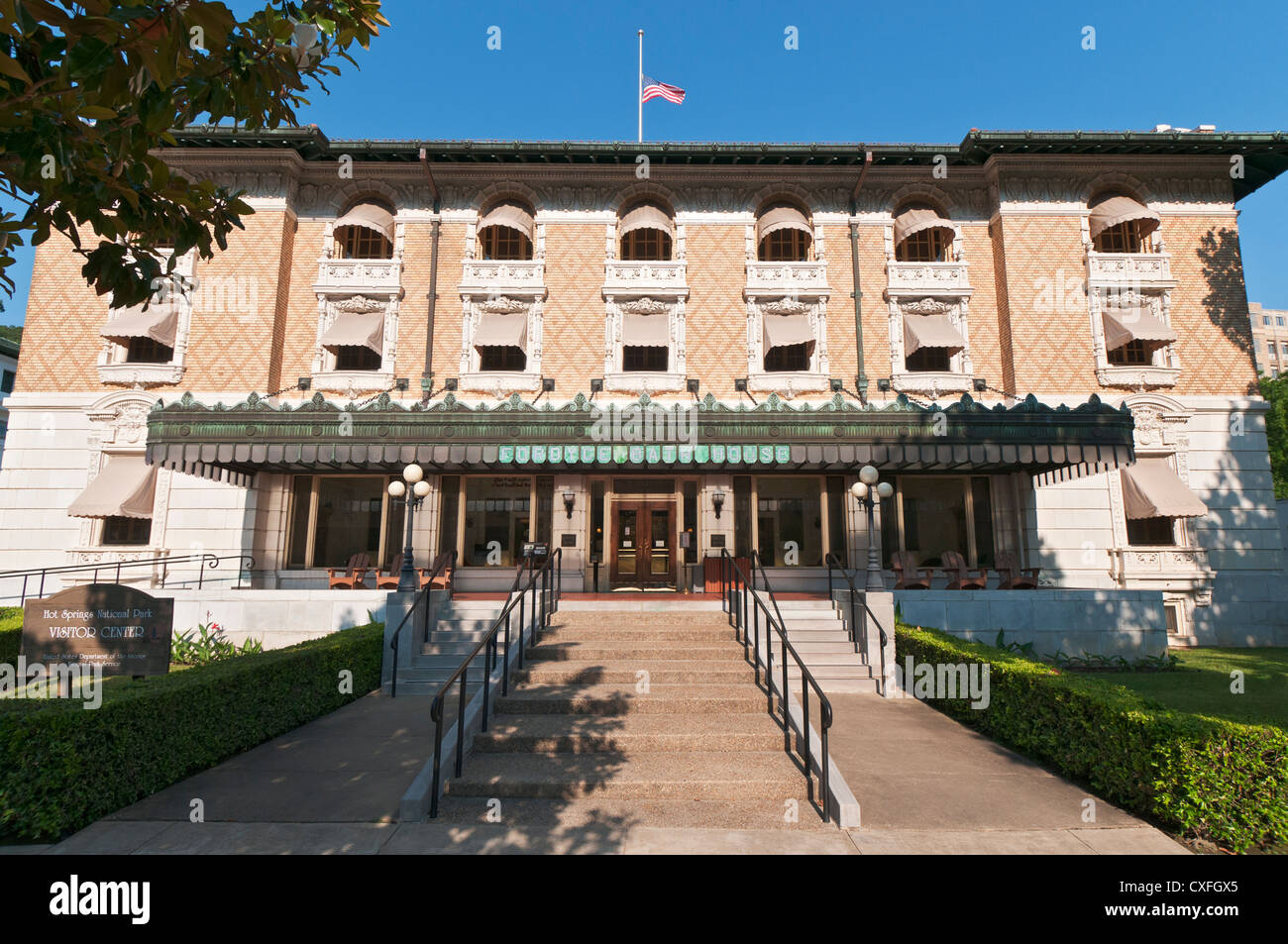 Arkansas, Hot Springs, Hot Springs National Park, Bathhouse Row ...