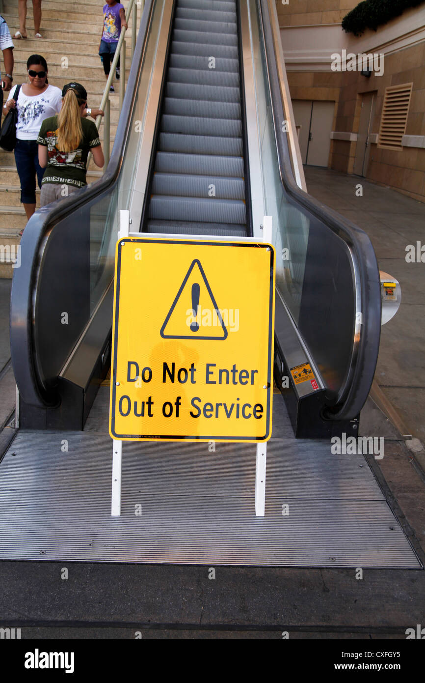 Sign escalator hi-res stock photography and images - Alamy