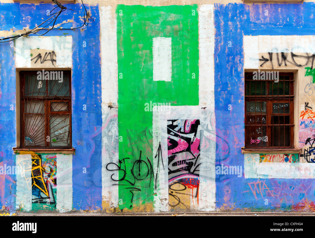 Colorful life. Element of urban design Stock Photo - Alamy
