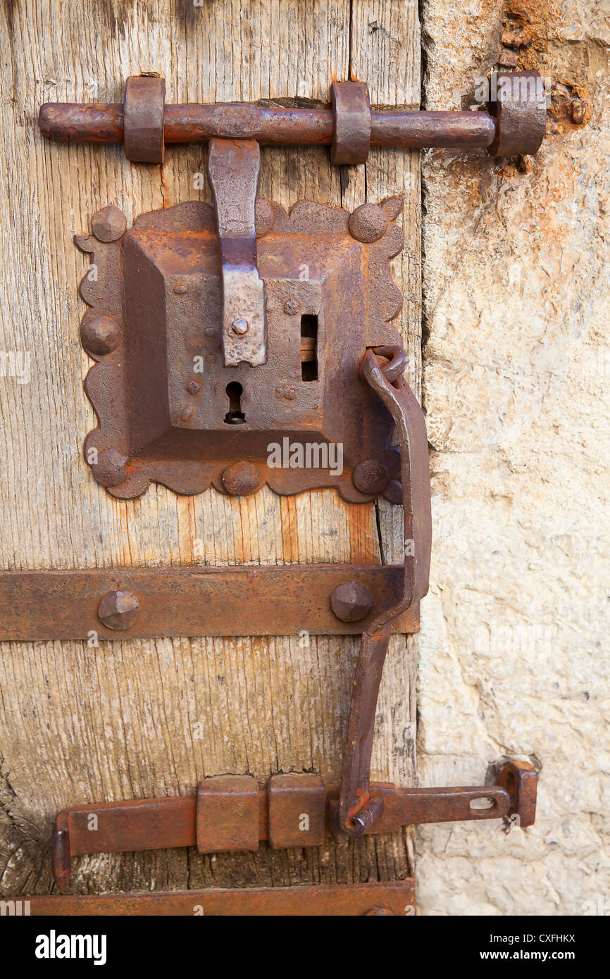 Ancient lock in the medieval castle Aigle, Switzerland Stock Photo - Alamy
