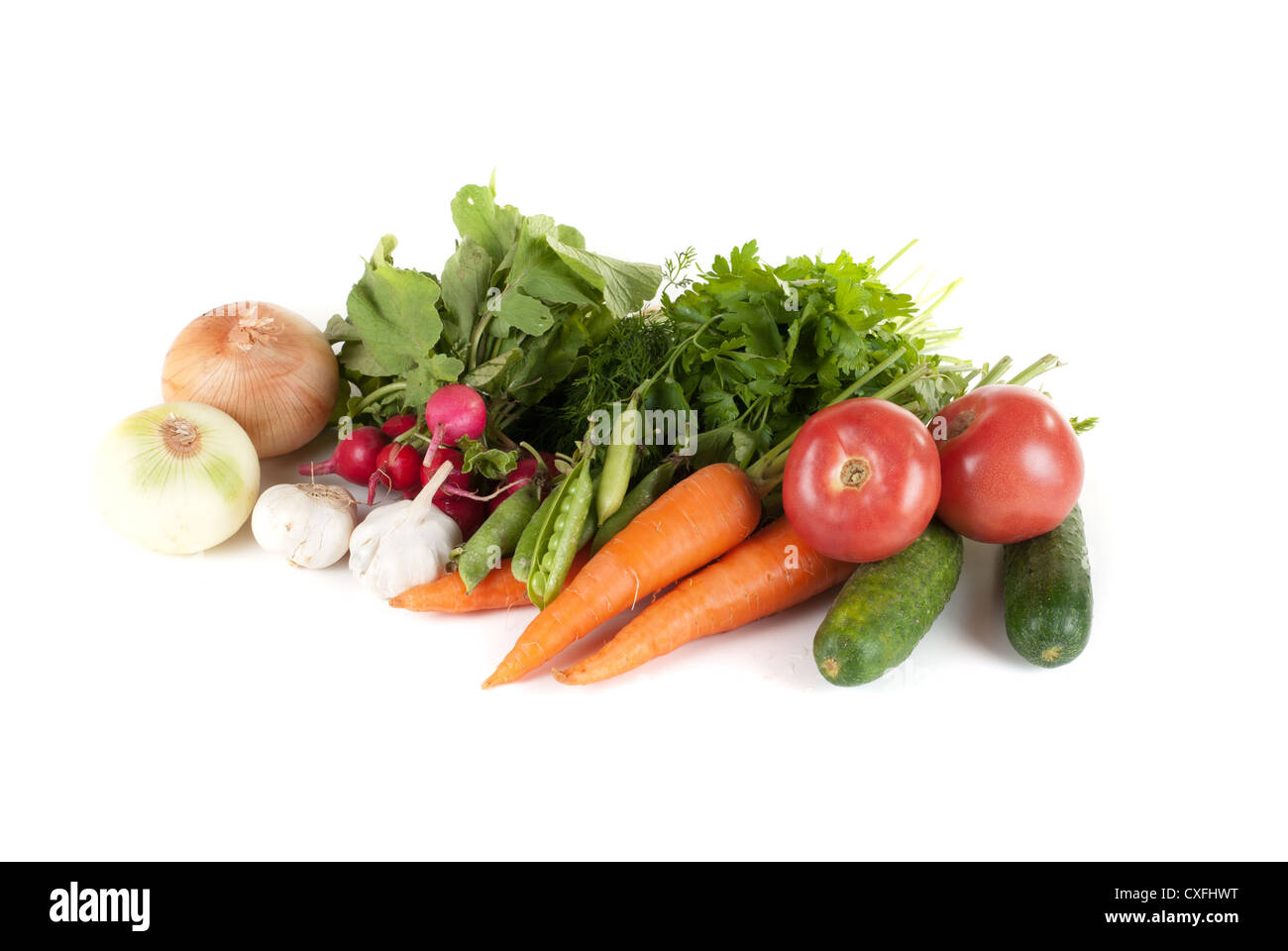 heap of vegetables isolated on white background Stock Photo - Alamy
