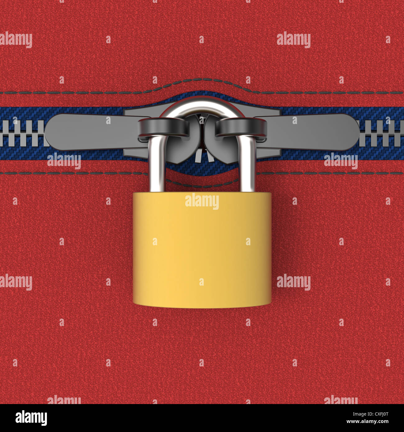Zip locked by padlock Stock Photo - Alamy