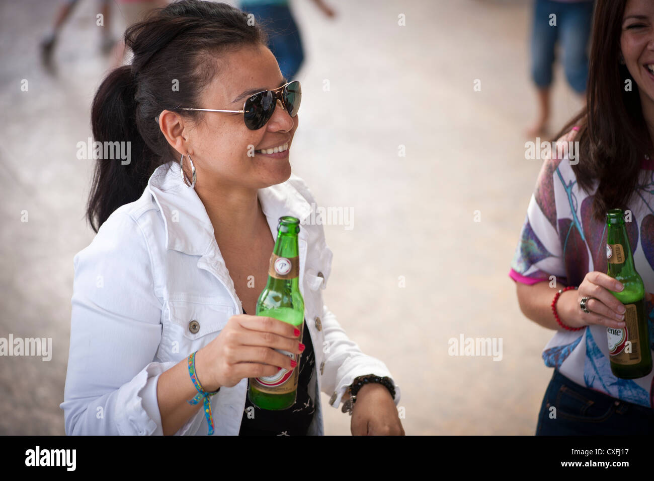 Party goers at festival, Lucerne Stock Photo - Alamy