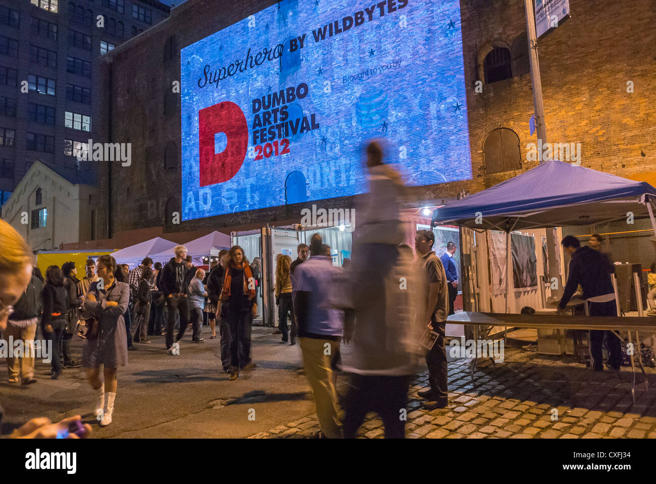 New York City, NY, USA, Crowd people, Visiting DUMBO Arts Festival ...