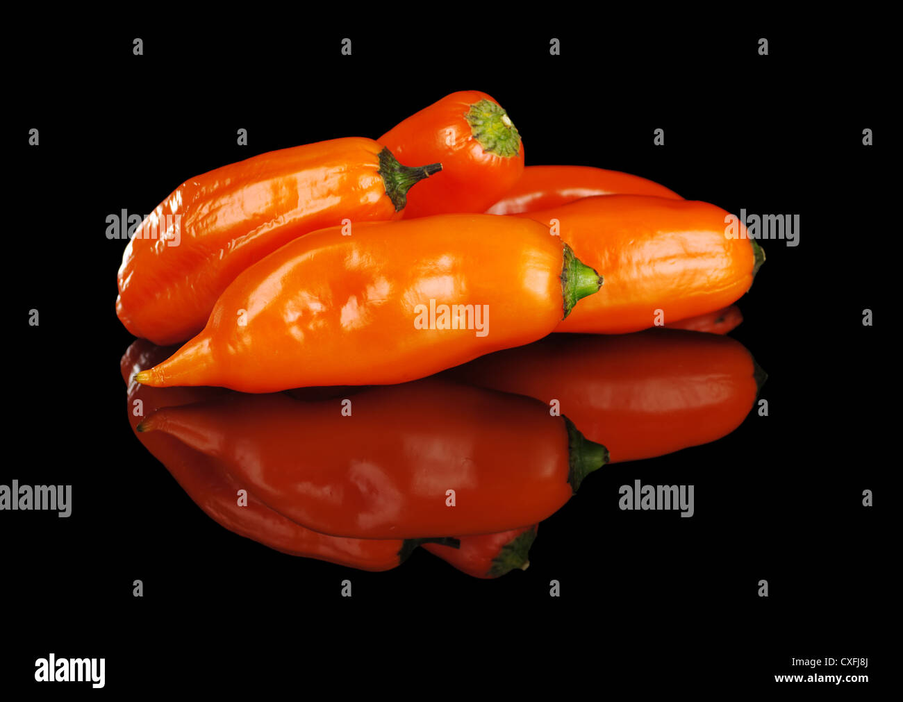 A bunch of ajis (Peruvian hot pepper which is used a lot in the ...