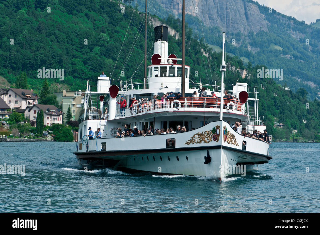 Paddle steamer on Lake Lucerne Stock Photo - Alamy