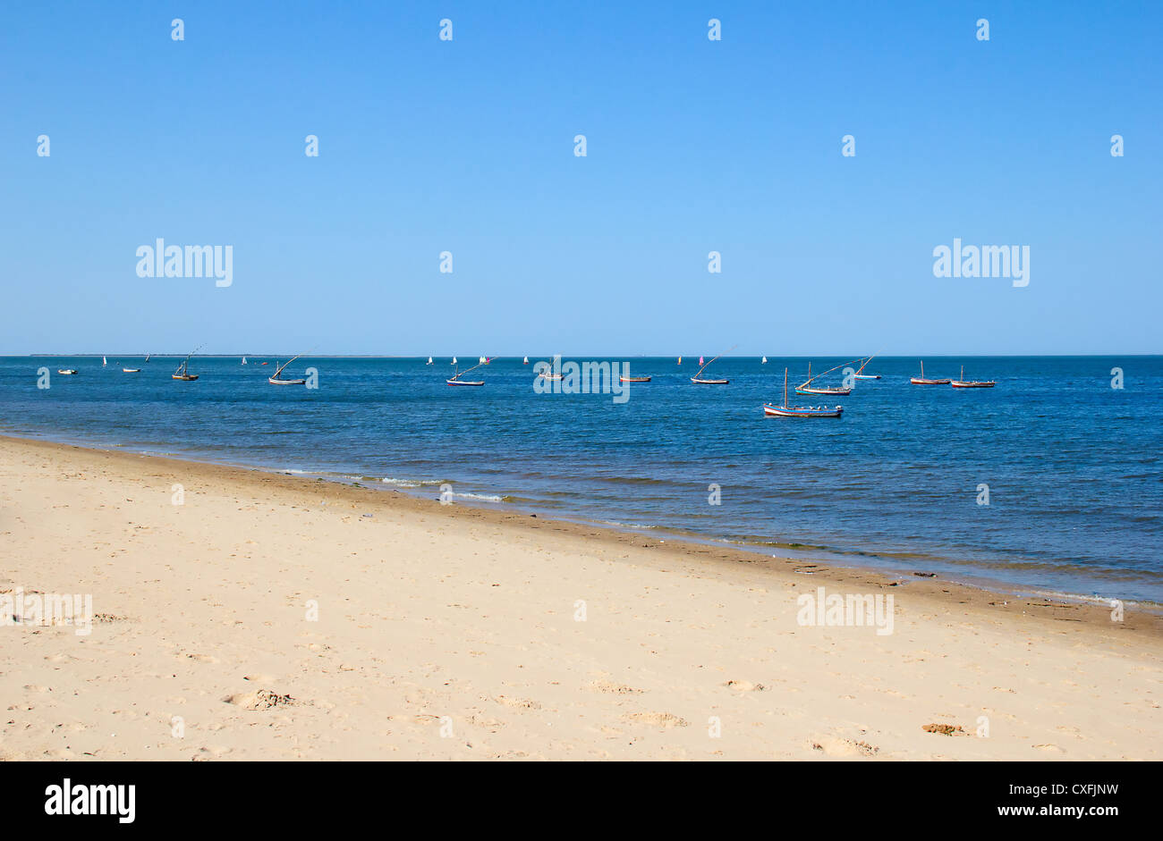 traditional fisherman boats in the Maputo harbour Stock Photo - Alamy