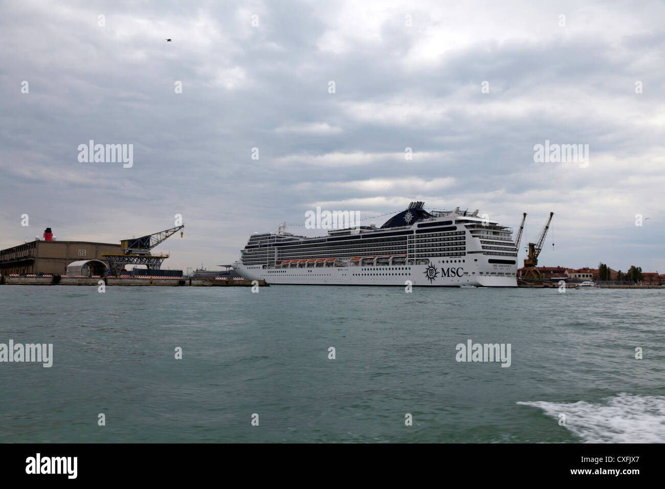 MSC Magnifica cruise ship docked at the Port of Venice, Venice, Italy ...
