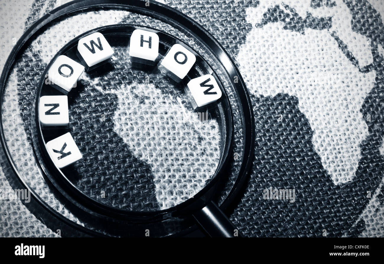 Know how concept with key words on game board Stock Photo - Alamy