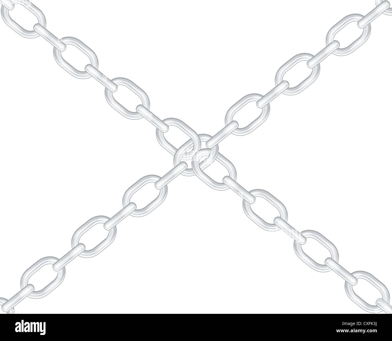 Chains isolated on white background Stock Photo - Alamy