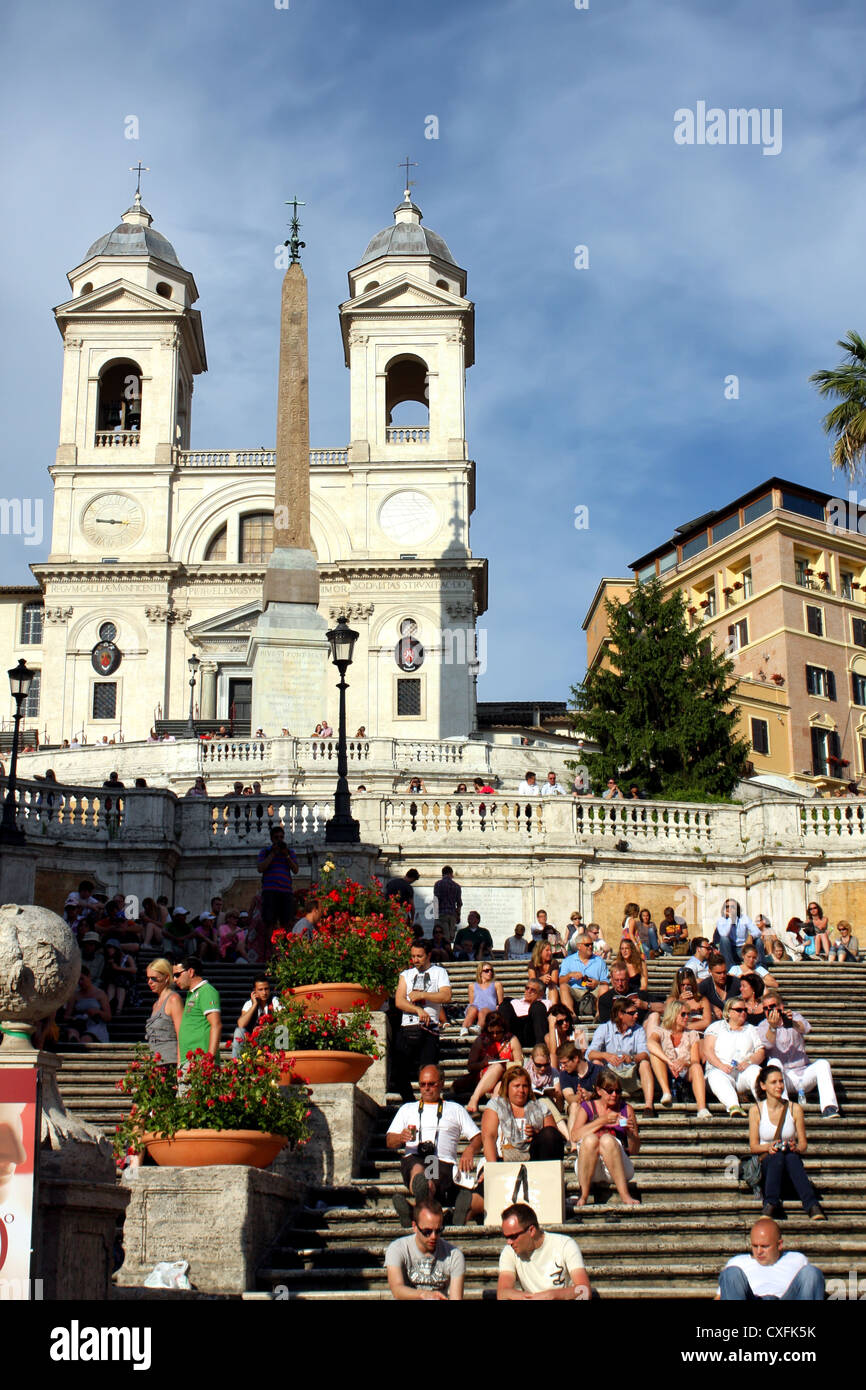 Spanish steps in Rome, Italy Stock Photo - Alamy