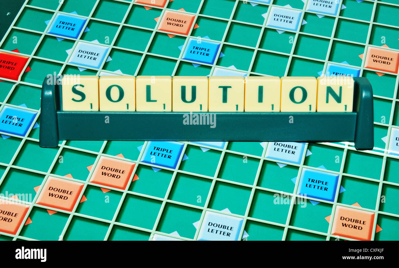 Problems solutions word on hi-res stock photography and images - Alamy