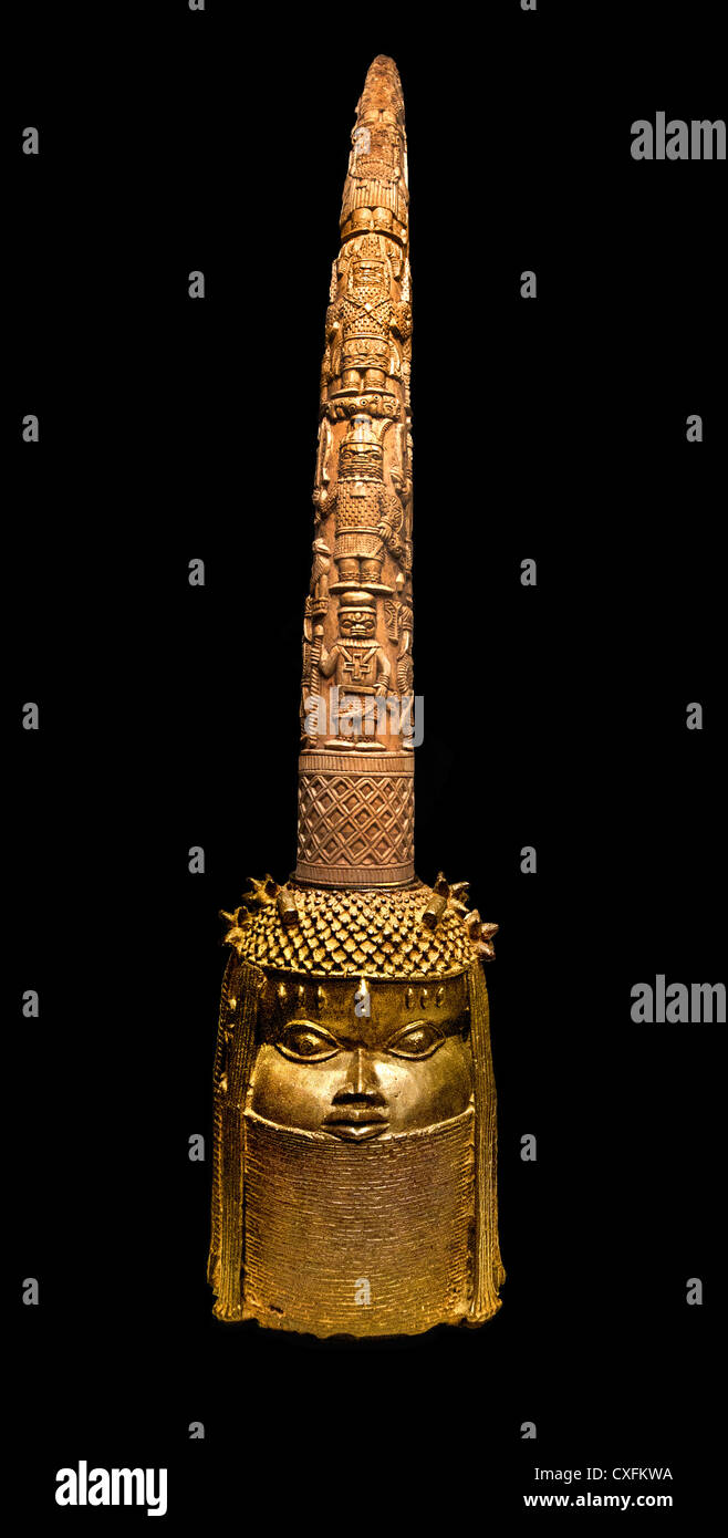 Oba Carved Altar Tusk Nigeria Kingdom of Benin Edo Peoples 19th Century ...