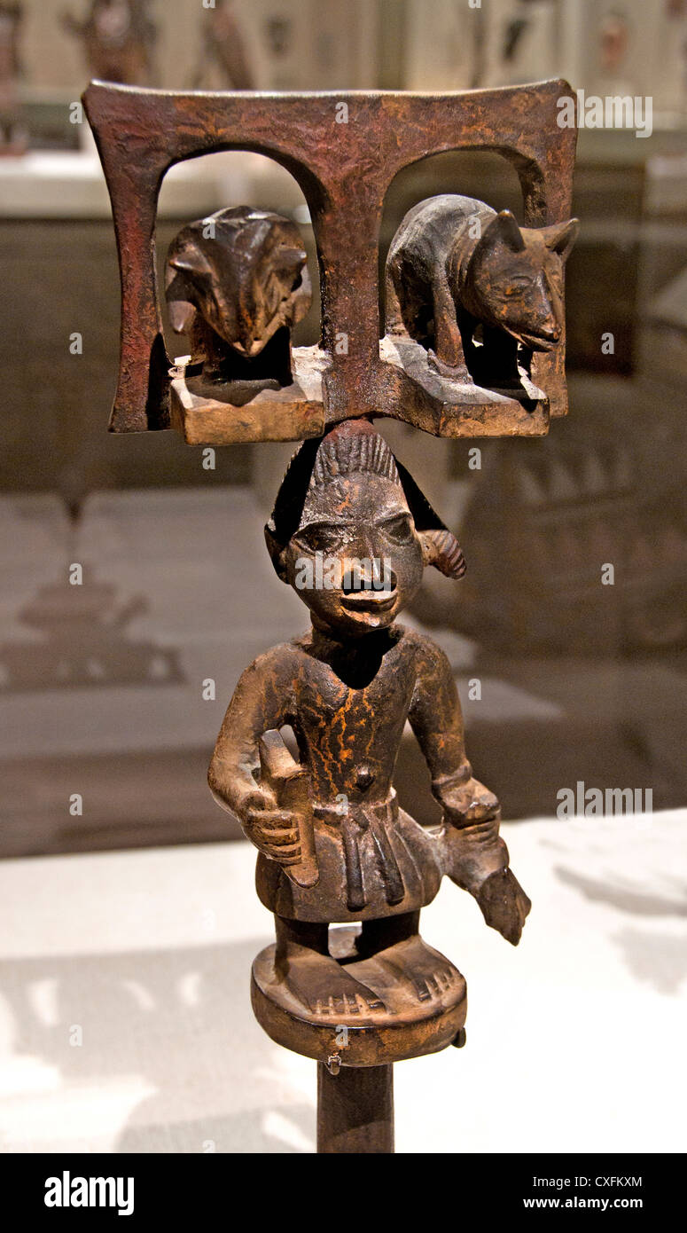 Sango Staff: Male Figure ( Ose Sango ) Duga of Meko 1880 - 1940 Nigeria ...