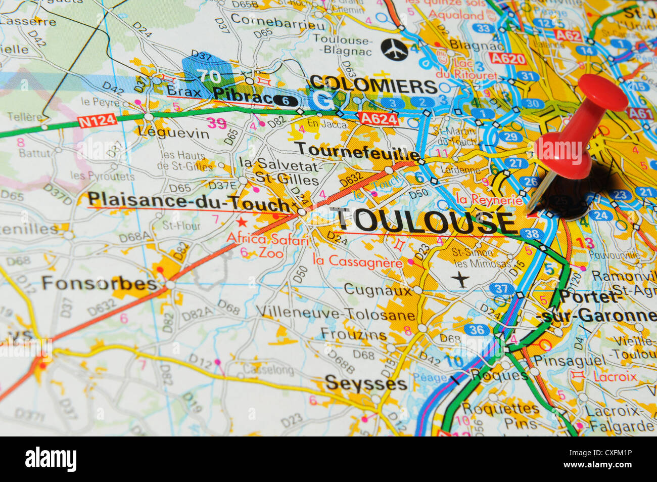 Toulouse City Map Stock Photos & Toulouse City Map Stock Images - Alamy