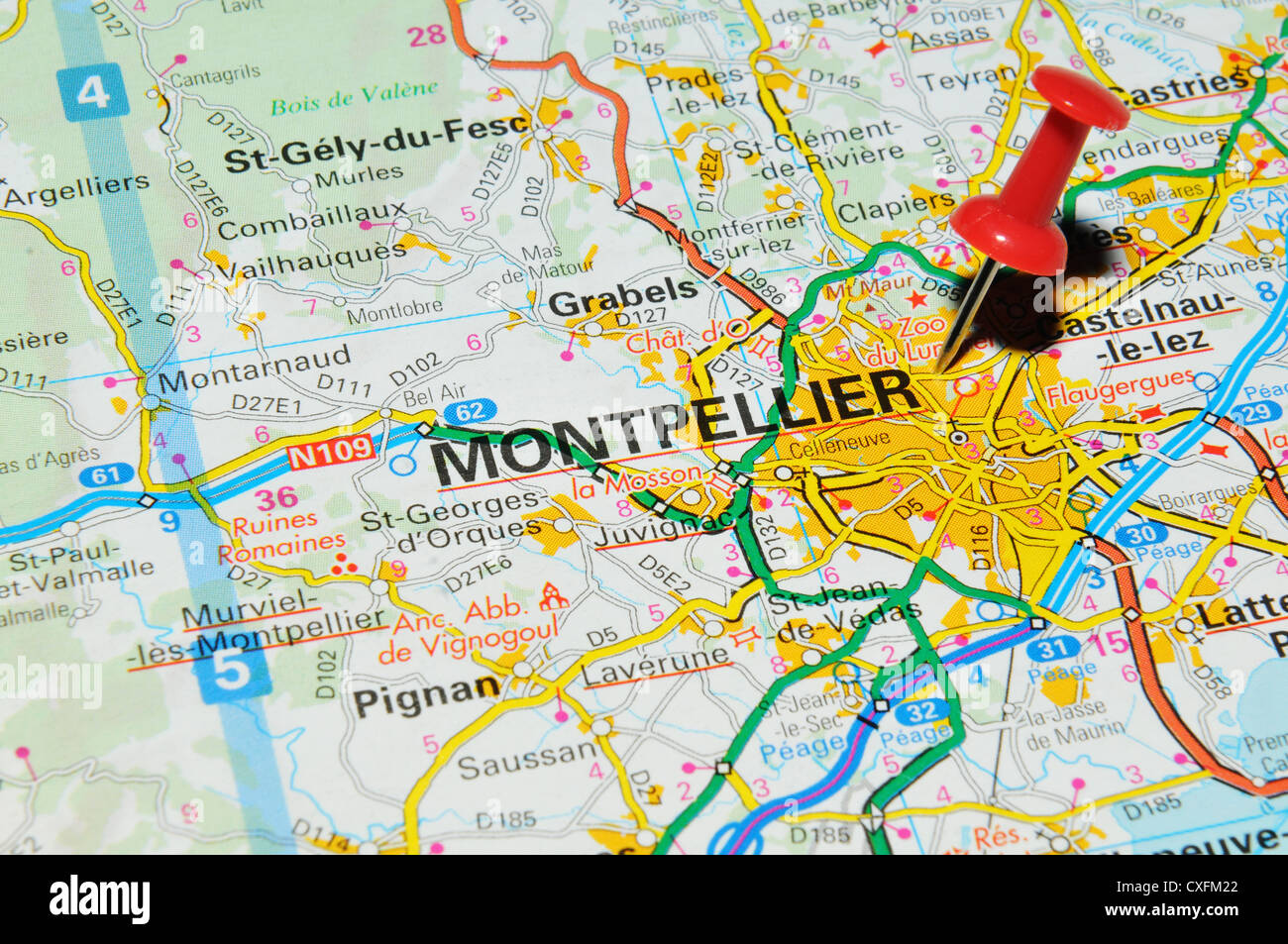 Map montpellier france hi-res stock photography and images - Alamy
