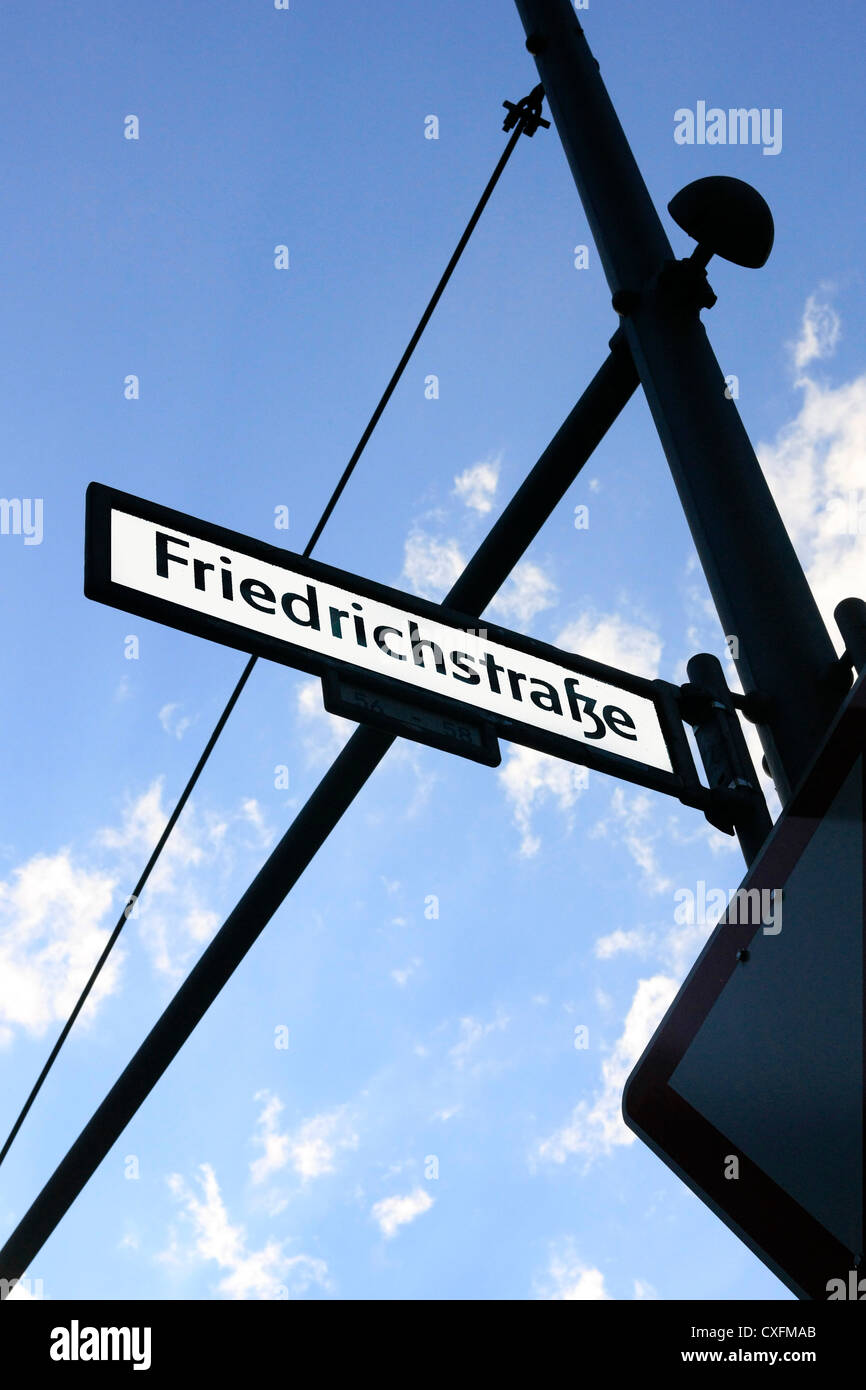 Friedrichstrasse Street Sign in Berlin Germany Stock Photo - Alamy
