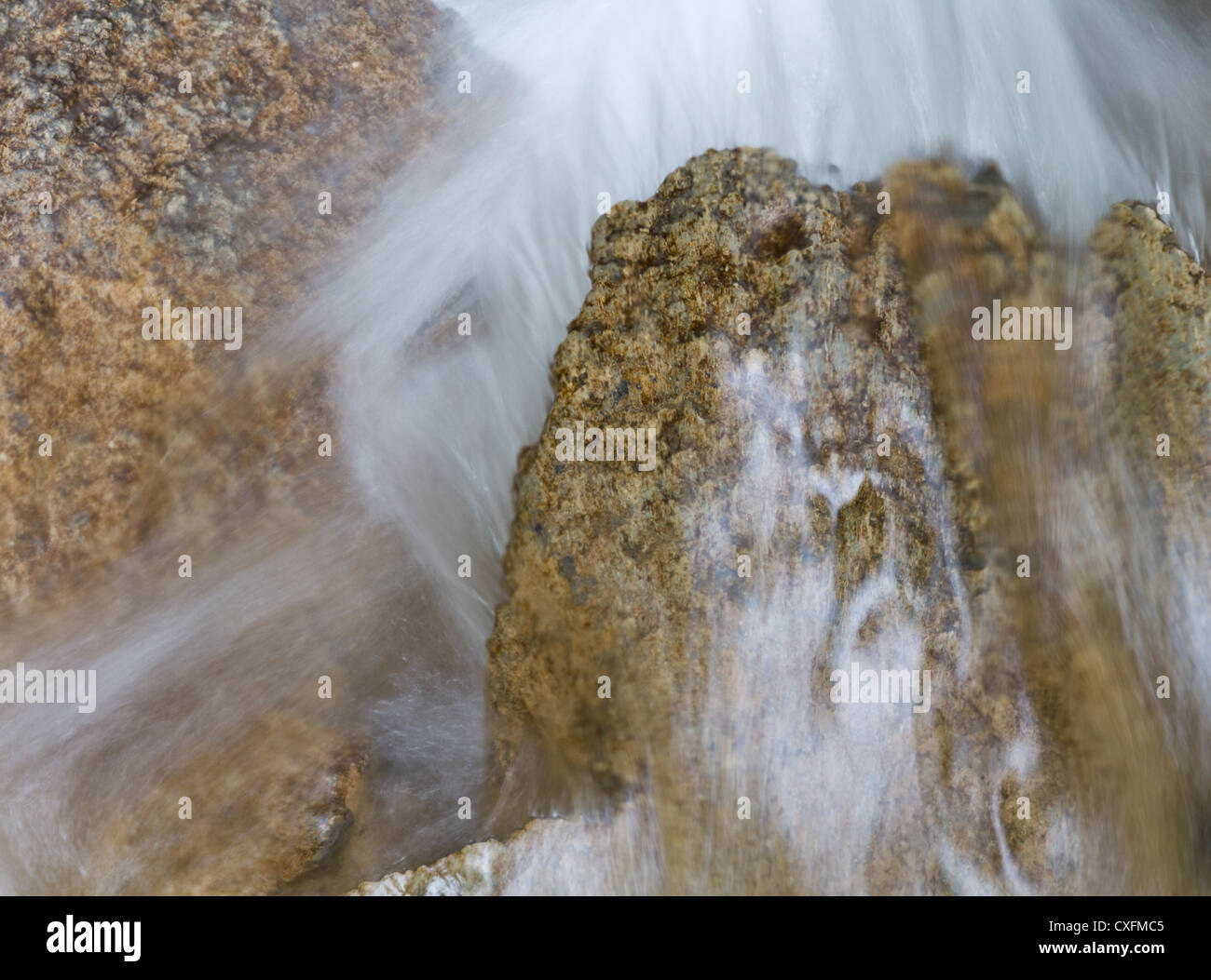fresh. clean, clear,stream water splash down over stones Stock Photo ...