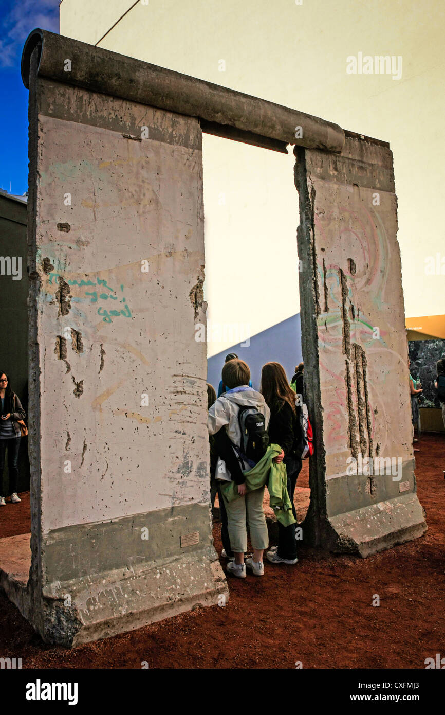 Piece of the Berlin Wall Displayed at the Cold War Museum Germany Stock ...
