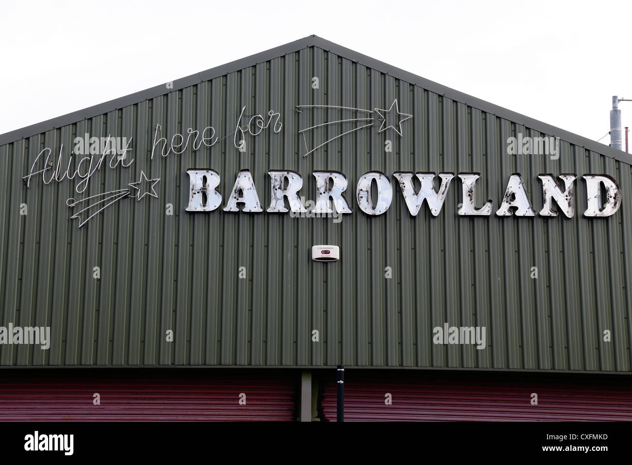 Sign at The Barras Market in the East End of Glasgow, Scotland, UK ...