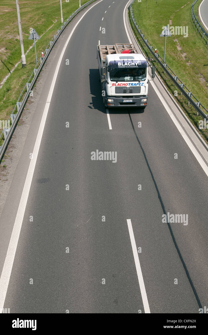 E77 motorway traffic between Krakow and Zakopane, Poland Stock Photo ...