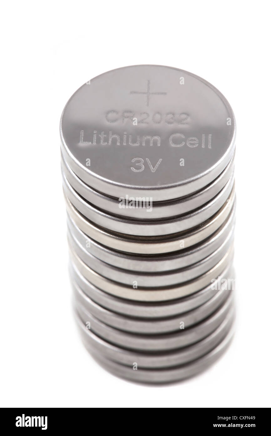 A row of button batteries Stock Photo - Alamy